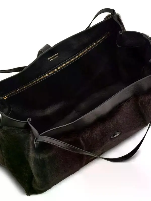 FERRAGAMO Mink-effect Leather Tote