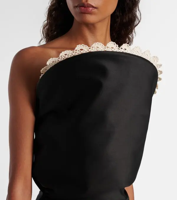 Magda Butrym Crochet-trimmed Cotton Midi Dress