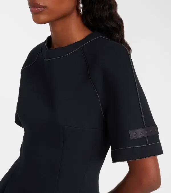 Marni Cotton-blend Jersey Midi Dress