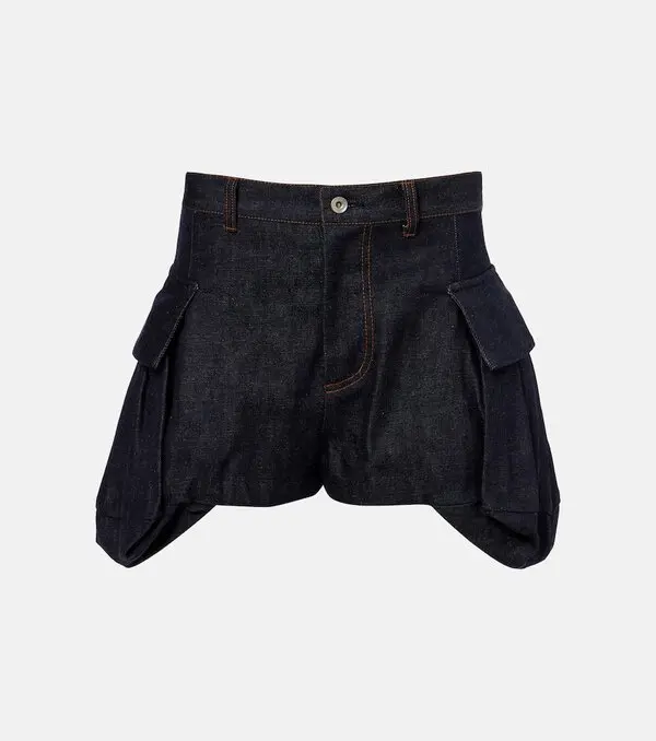 Sacai High-rise Denim Shorts