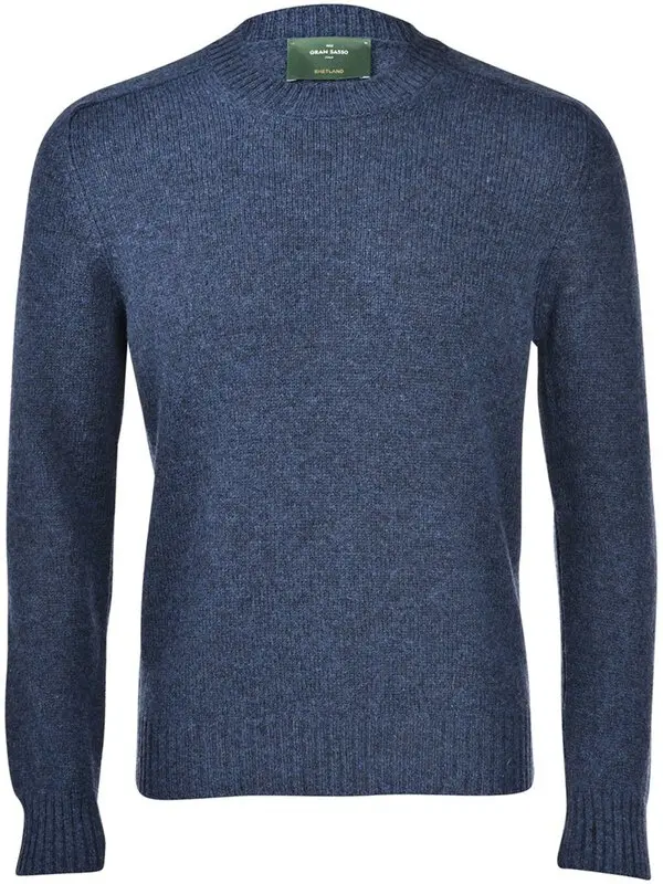 GRAN SASSO Virgin Wool Paricollar - Blue