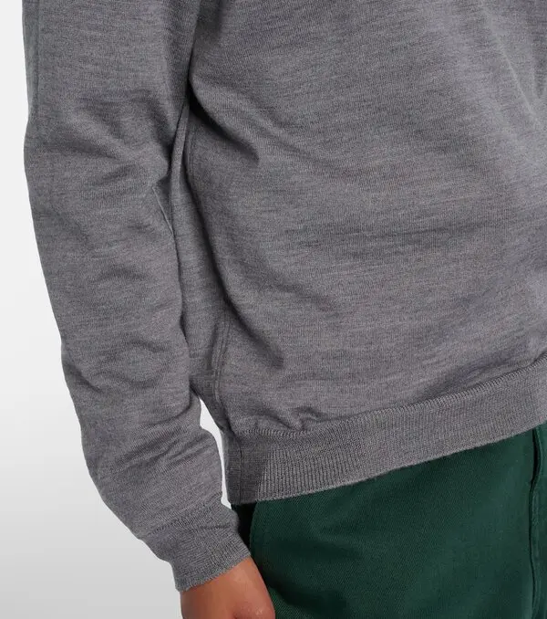 Miu Miu Virgin Wool Polo Sweater - Grey