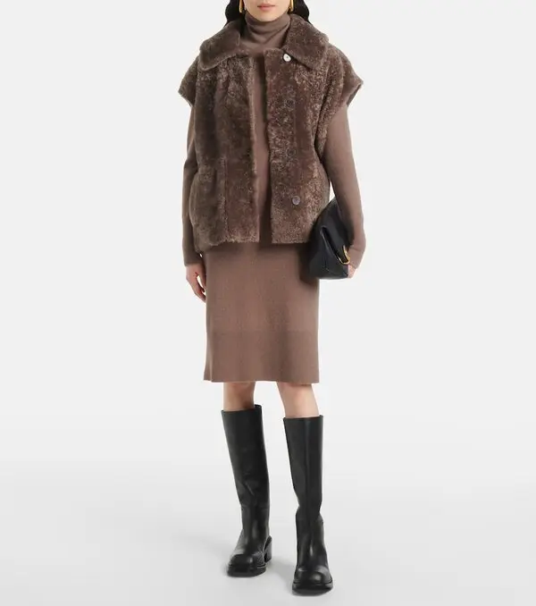 JOSEPH Cashmere Turtleneck Midi Dress