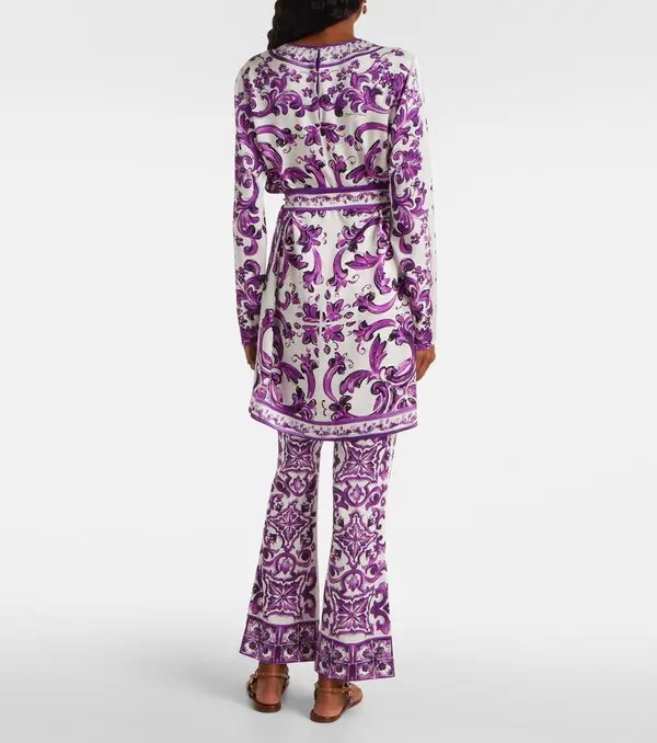 Dolce & Gabbana Majolica Silk-blend Minidress