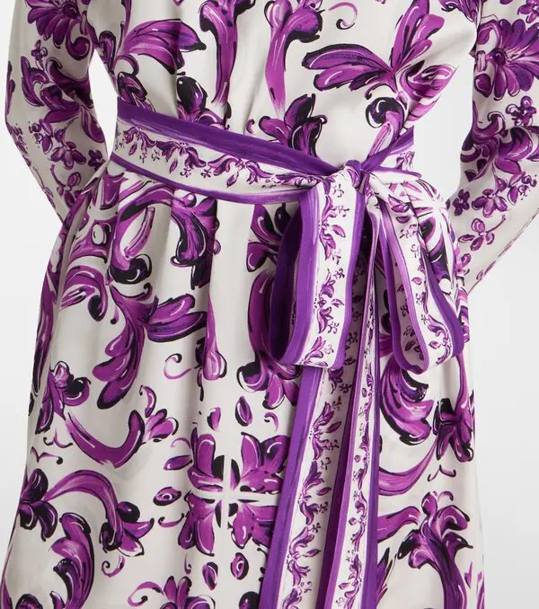 Dolce & Gabbana Majolica Silk-blend Minidress