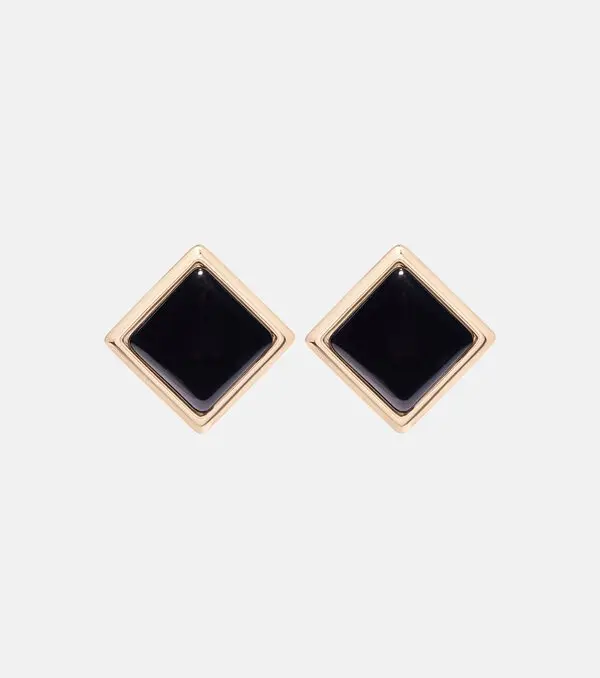 SELF-PORTRAIT Enamel Earrings - Black