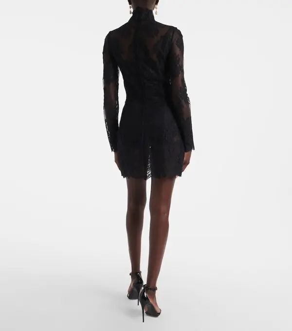 Dolce & Gabbana Cord Floral Lace Minidress