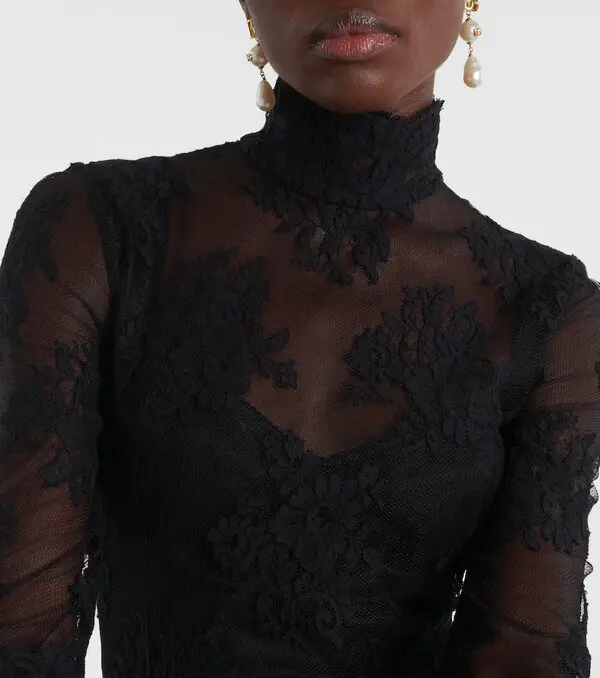 Dolce & Gabbana Cord Floral Lace Minidress