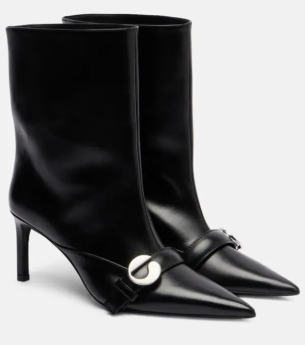 Coperni Logo Leather Ankle Boots