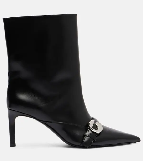 Coperni Logo Leather Ankle Boots