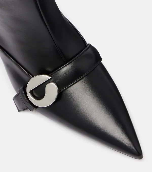 Coperni Logo Leather Ankle Boots
