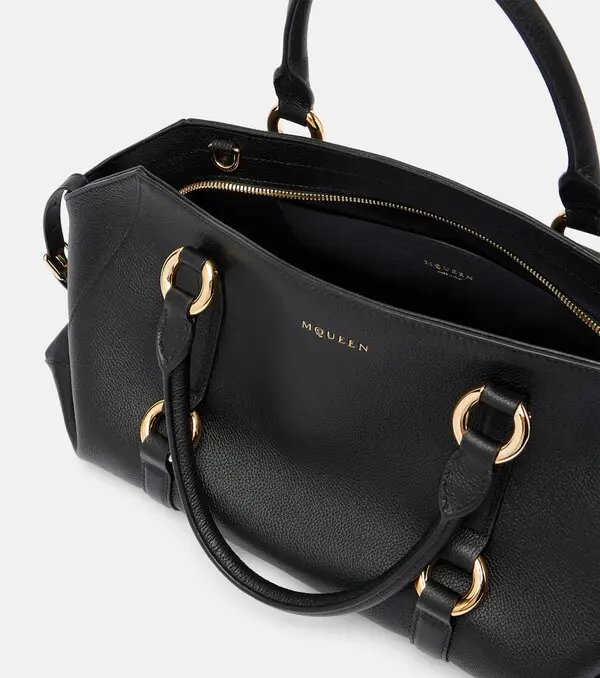 Alexander McQueen Farringdon Leather Tote Bag - Black