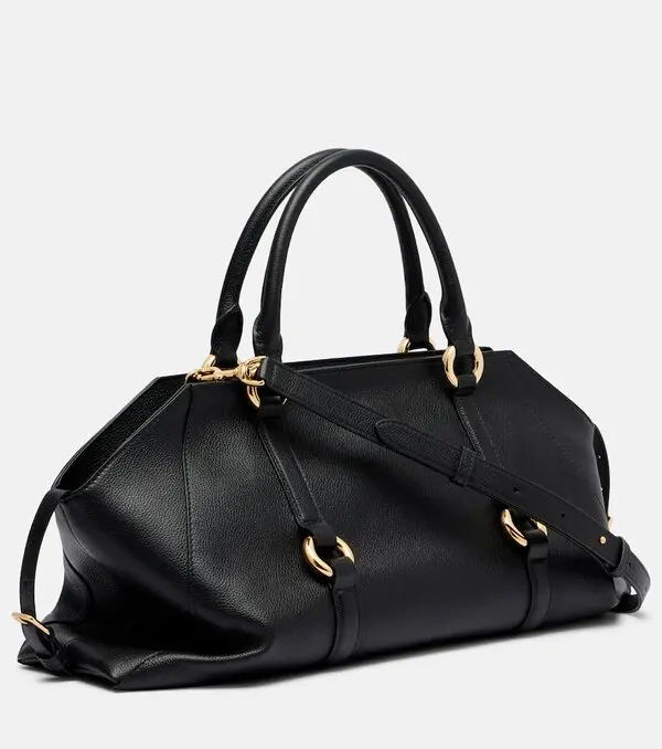 Alexander McQueen Farringdon Leather Tote Bag - Black
