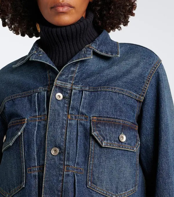 Sacai Paneled Denim Jacket - Blue