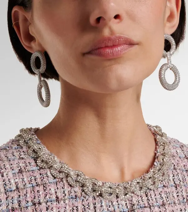 SELF-PORTRAIT Crystal-embellished Dangle Earrings