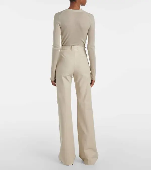 JOSEPH Tafira Cotton-blend Flared Pants