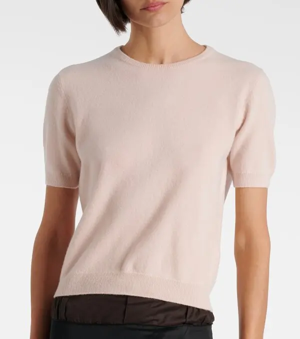 MAISON MARGIELA Knitted Virgin Wool T-shirt - Pink