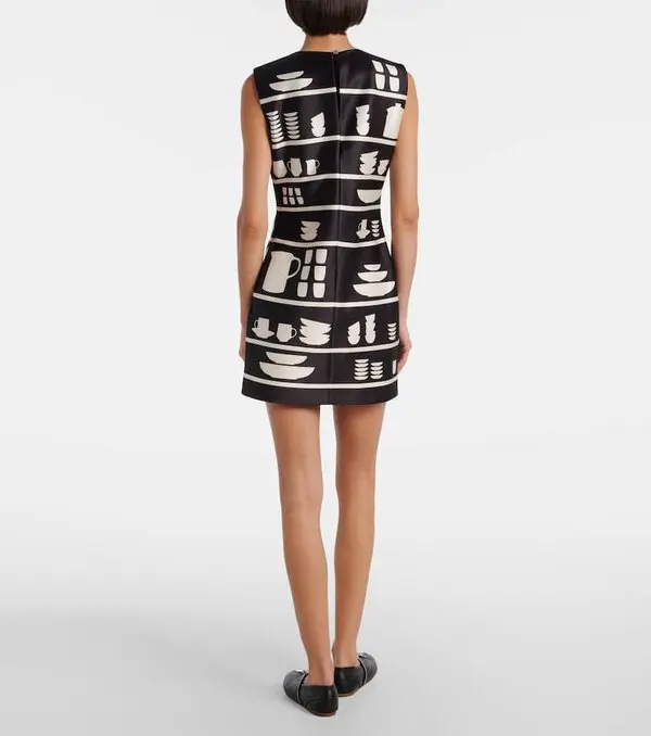 JW Anderson Printed Mini Shift Dress - Black