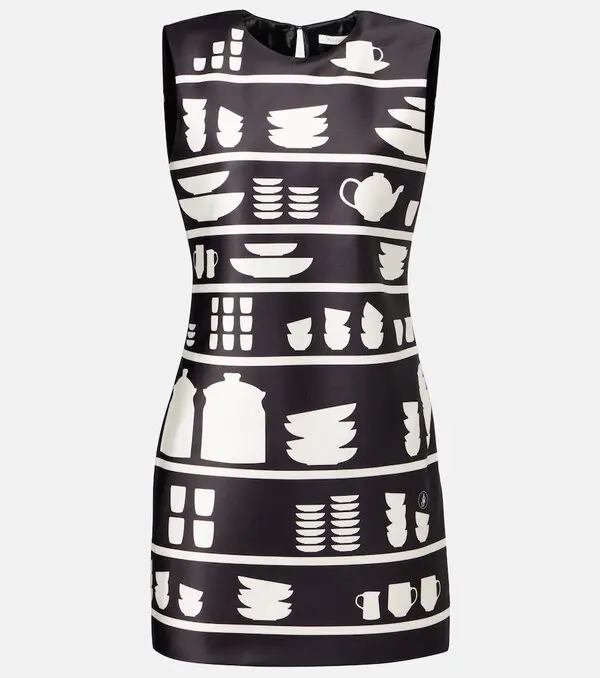 JW Anderson Printed Mini Shift Dress - Black