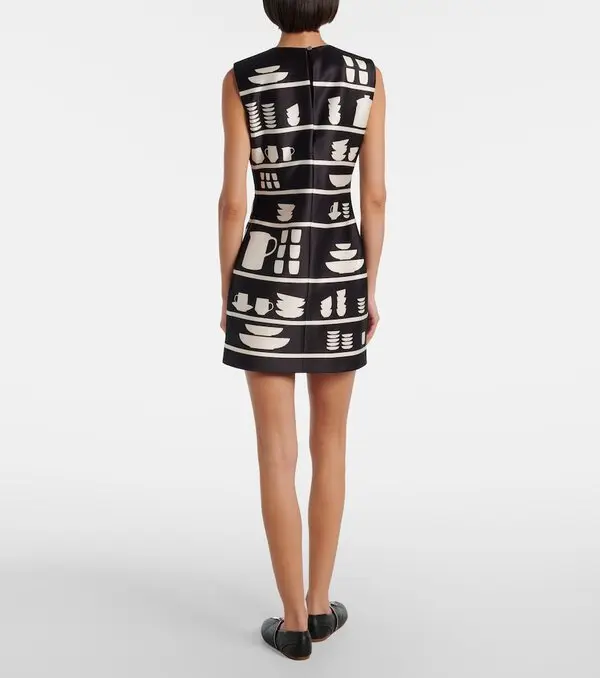 JW Anderson Printed Mini Shift Dress - Black