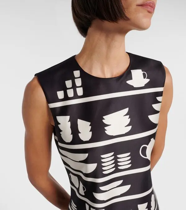 JW Anderson Printed Mini Shift Dress - Black