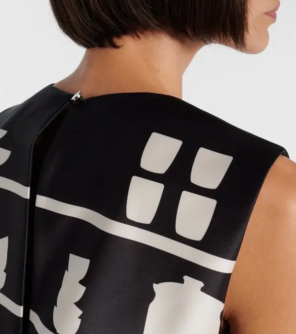 JW Anderson Printed Mini Shift Dress - Black
