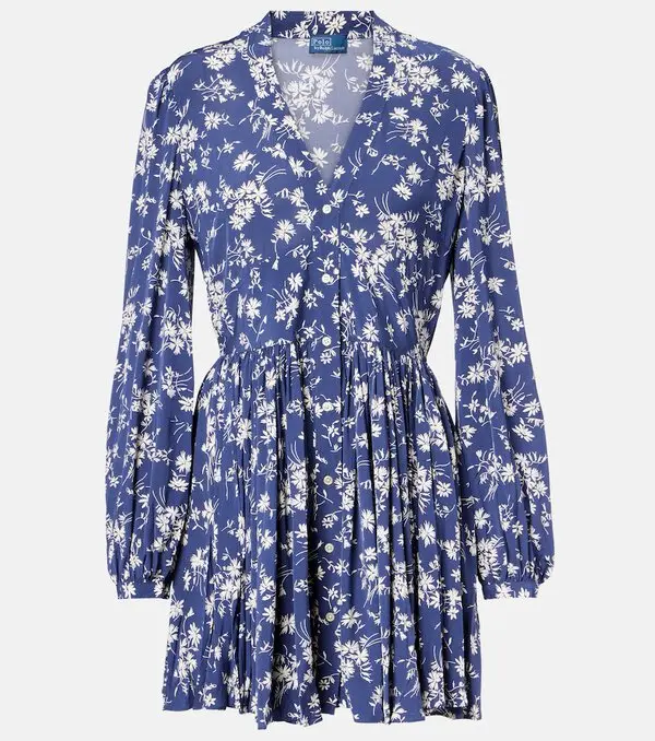 Polo Ralph Lauren Floral Mini Dress - Blue