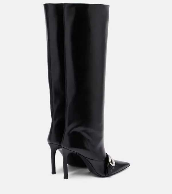 Coperni Logo Leather Knee-high Boots
