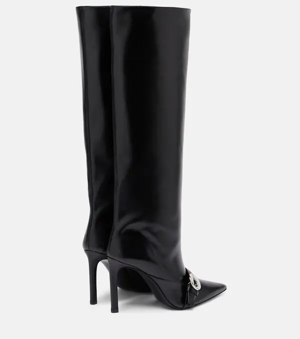 Coperni Knee-high Leather Boots With Buckle Detail