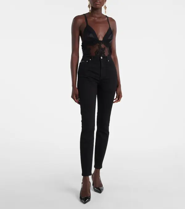 Dolce & Gabbana Mid-rise Skinny Jeans - Black