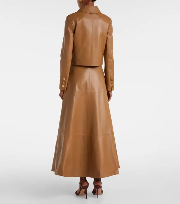 Altuzarra Astley Cropped Leather Jacket