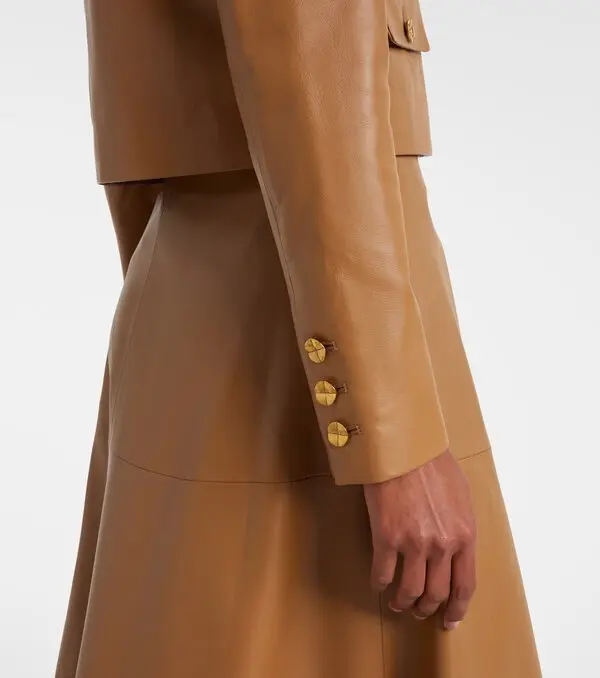 Altuzarra Astley Cropped Leather Jacket