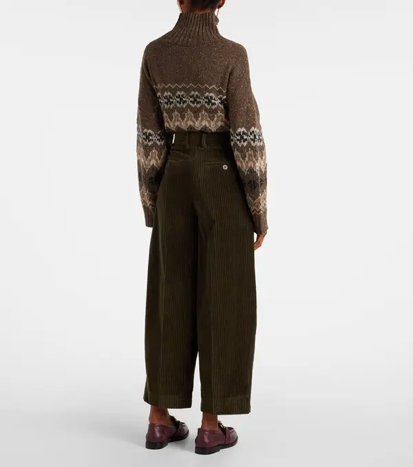 Altuzarra Dash Cotton Corduroy Barrel-leg Pants