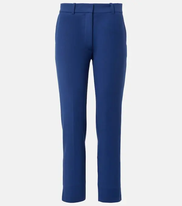 JOSEPH Bing Court Cotton-blend Slim Pants - Blue