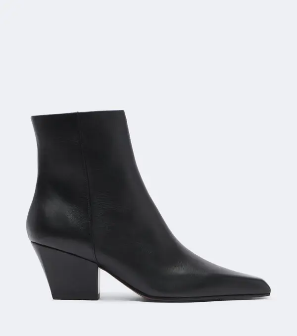 Paris Texas Jane Leather Ankle Boots - Black