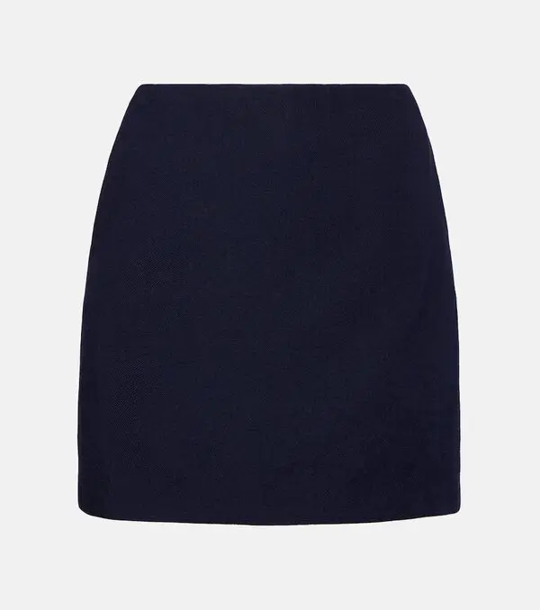 Tove Jeanette Virgin Wool Miniskirt - Blue