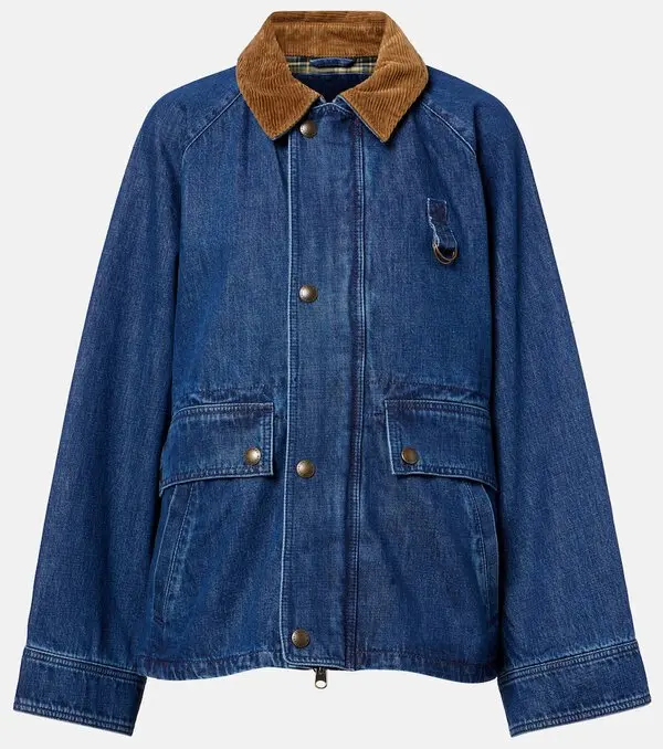 Polo Ralph Lauren Corduroy-trimmed Denim Jacket - Blue