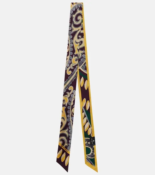 Etro Printed Silk Twill Scarf - Multicoloured