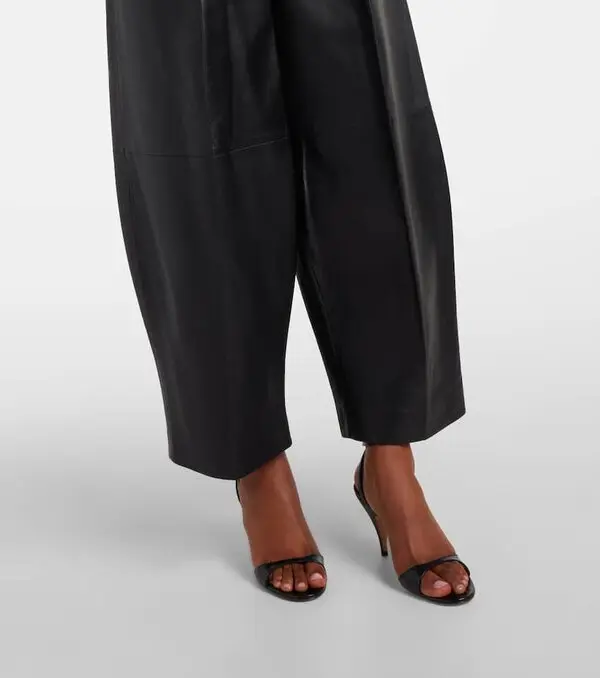 Altuzarra Dash Leather Barrel-leg Pants