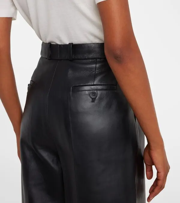 Altuzarra Dash Leather Barrel-leg Pants