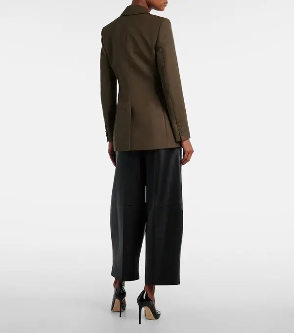 Altuzarra Leather Barrel-leg Pants