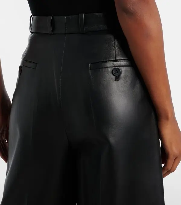 Altuzarra Leather Barrel-leg Pants