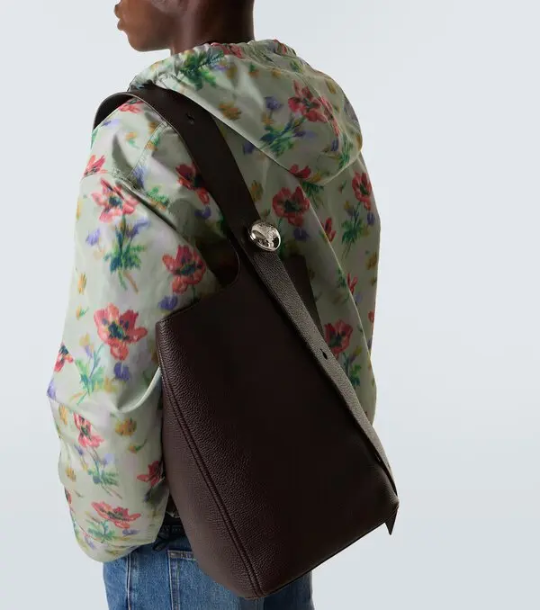 Loewe Pebble Leather Bucket Bag - Brown