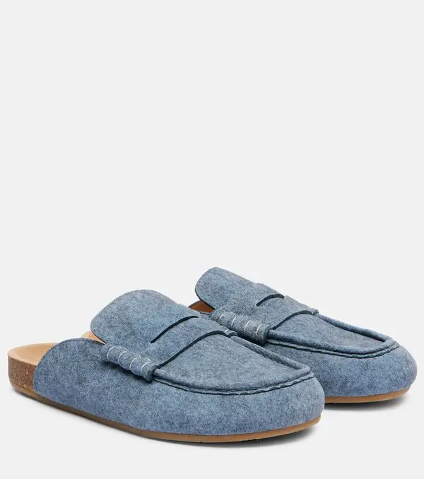 JW Anderson Suede Mules - Blue