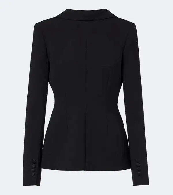 Dolce & Gabbana Virgin Wool Crêpe Blazer - Black