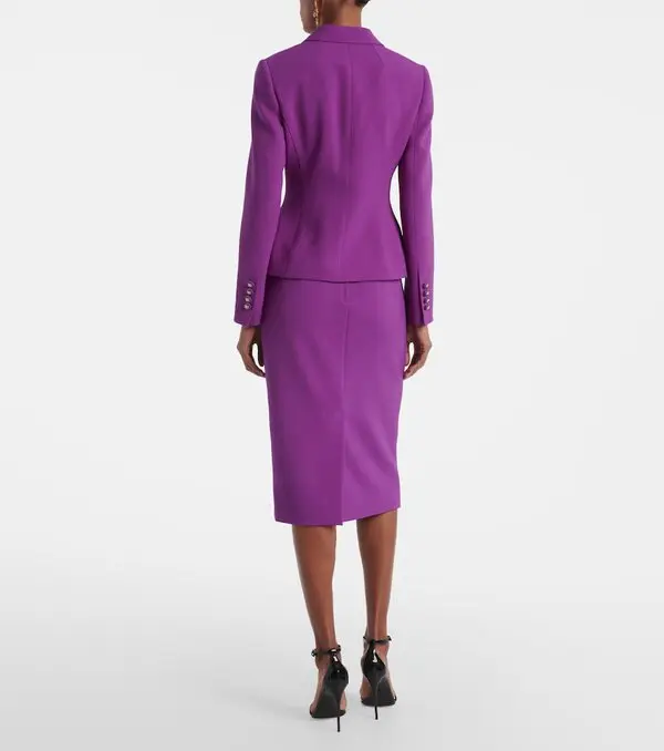 Dolce & Gabbana Virgin Wool Crêpe Blazer - Purple
