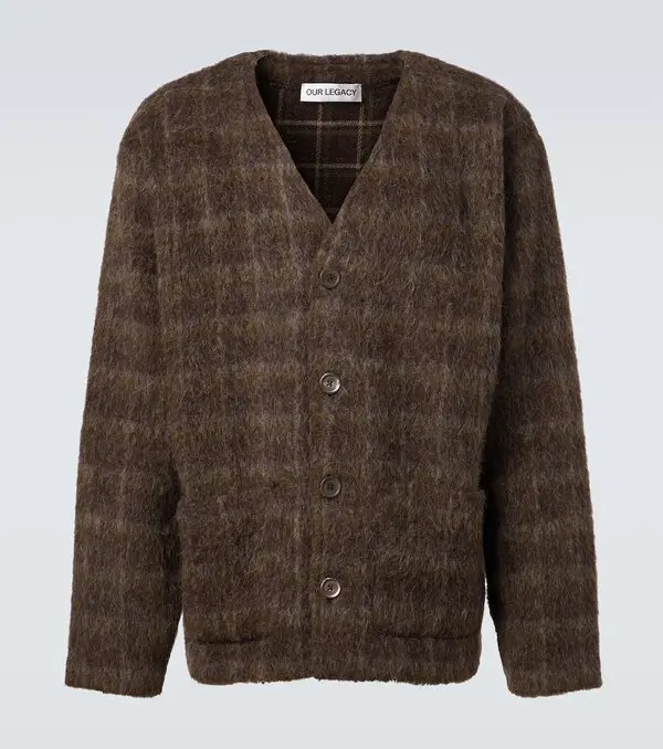 Our Legacy Checked Wool Cardigan