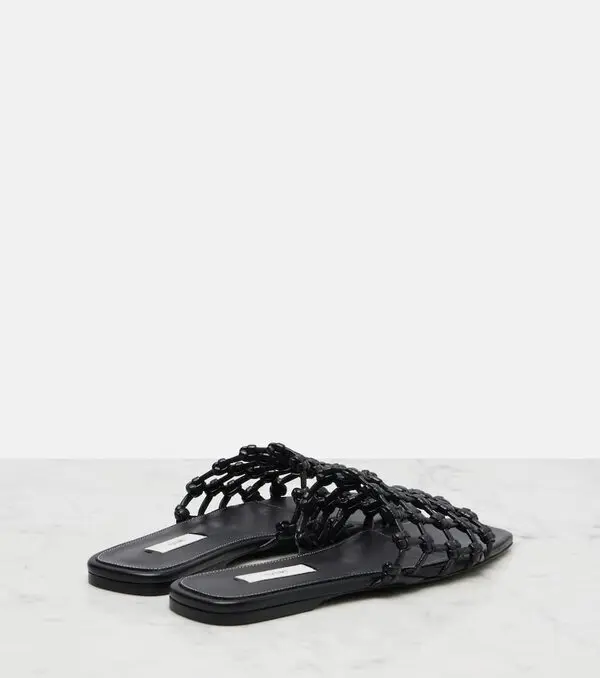 TOTEME Woven Leather Slides