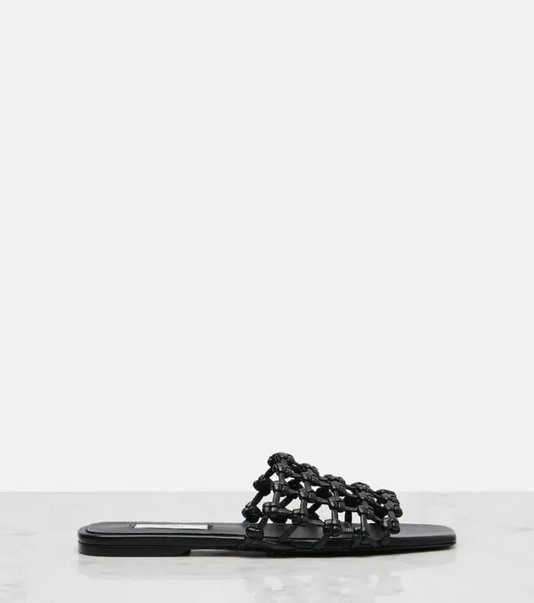 TOTEME Woven Leather Slides