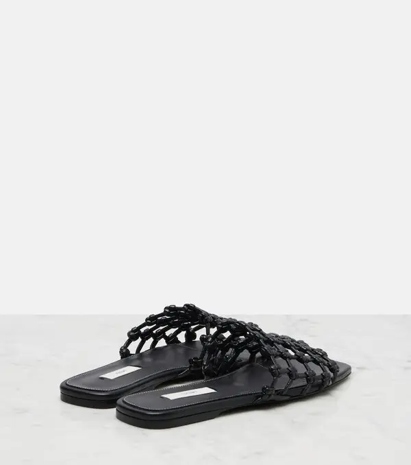TOTEME Woven Leather Slides